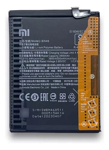 Batería Xiaomi Redmi Note MercadoLibre