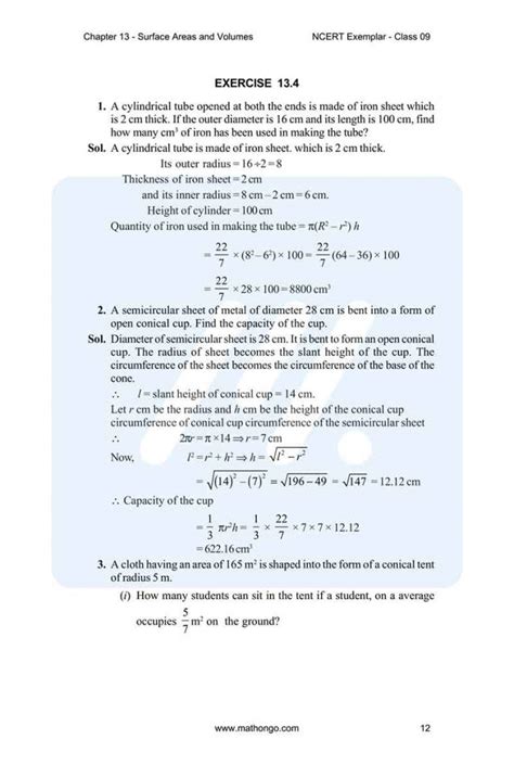 Ncert Exemplar For Class 9 Maths Chapter 13 Mathongo