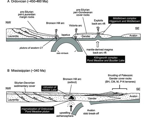 Schematic Cross Sections Showing The Tectonic Evolution Of The