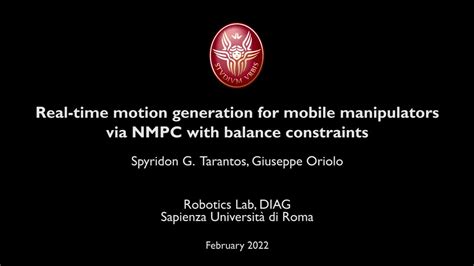 real time motion generation for mobile manipulators via nmpc with