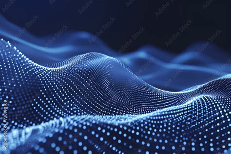 A Digital Abstract Network Of Interconnected Nodes Against A Dark