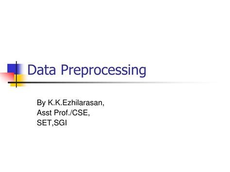 Ppt Data Preprocessing Powerpoint Presentation Free Download Id6396926