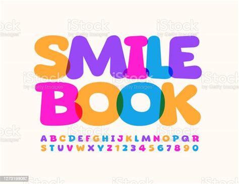벡터 재미 엠블럼 스마일 북 밝은 만화 알파벳 문자와 숫자 교과서에 대한 스톡 벡터 아트 및 기타 이미지 교과서 교육 그래픽 프린트 Istock
