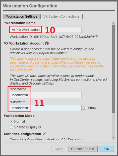 Vxpro Workstation Configuration Guide