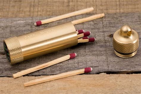 Brass Match Capsule With Button Compass Outdoor Camping Gear
