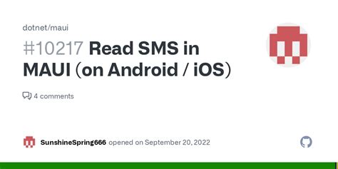Read SMS In MAUI On Android IOS Issue Dotnet Maui GitHub