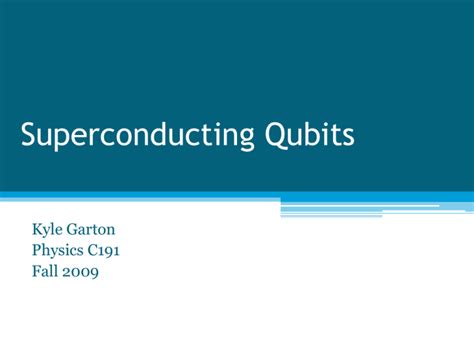 Superconducting Qubits