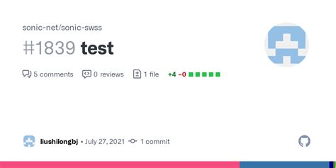 Test By Liushilongbj · Pull Request 1839 · Sonic Netsonic Swss · Github