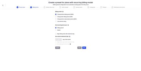 Creating Preset Based Plans