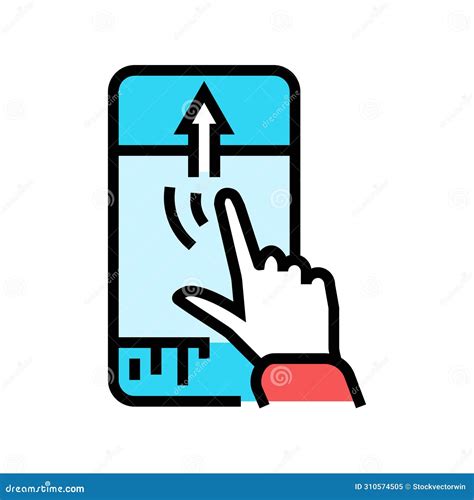Scroll Hijacking Ux Ui Design Color Icon Vector Illustration Stock