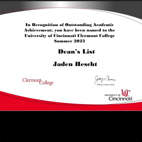 Jaden Hescht On Linkedin I Couldnt Have Imagined Making The Deans List In My First Semester Of