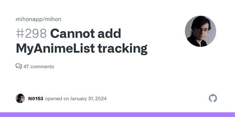 cannot add myanimelist tracking · issue 298 · mihonapp mihon · github
