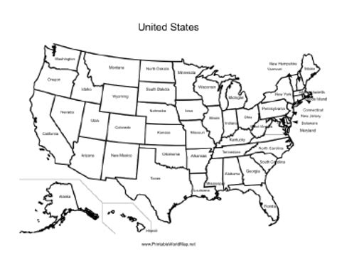 50 States Map Pdf Printable Map