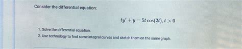 Solved Consider The Differential