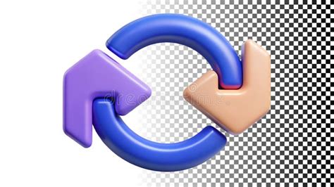 Refresh Reload Sync Icon Purple Arrow Peach Circle Update Process Png
