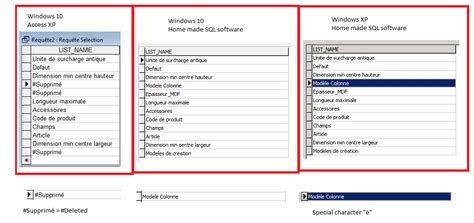 Sql Ms Access Xp Record Is Deleted Special Char Stack Overflow