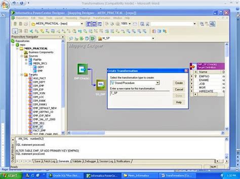 Stored Procedure Transformations In Informatica