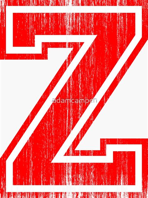 Letter Z Red