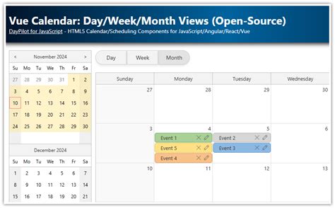 Daypilot Lite For Javascript 20244622 Daypilot For Javascript Calendar Scheduler And