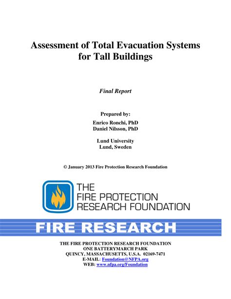 Pdf Assessment Of Total Evacuation Systems For Tall Buildings