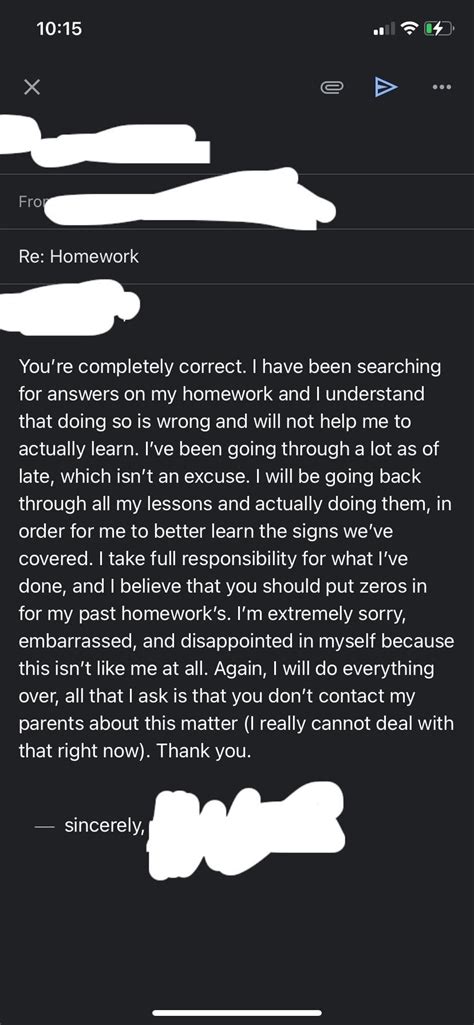 Ive Been Cheating On My Homework And My Teacher Confronted Me About