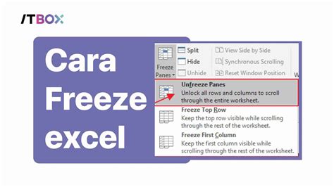 Cara Freeze Excel Mengunci Kolom Dan Baris Di Excel Dengan Freeze Panes Itbox By Course Net