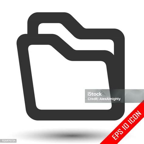 폴더 아이콘입니다 폴더의 평면 아이콘입니다 Eps 폴더입니다 벡터 일러스트입니다 개념에 대한 스톡 벡터 아트 및 기타 이미지