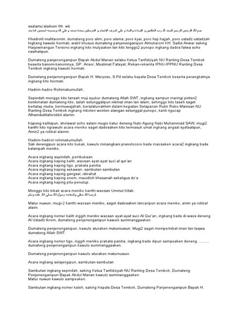 Teks Mc Pengajian Bahasa Jawa Pdf