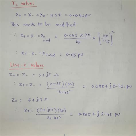 Solved 1 For The Circuit Below Calculate The Per Unit Base Values
