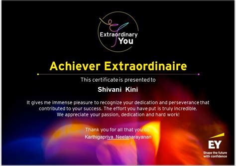Achieverextraordinaire Recognition Achievement Shivani Kini 10 Comments