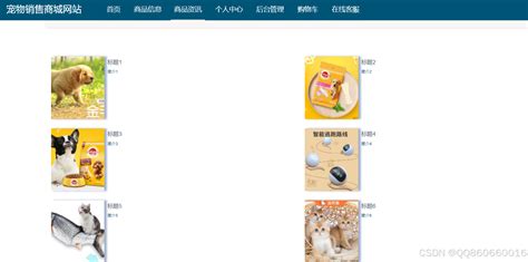 Springbootvue实现前后端分离的宠物销售商城网站 Csdn博客