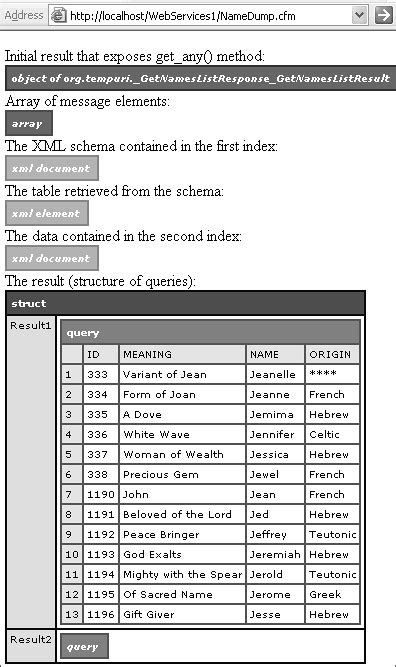 web service returning a complex type advanced macromedia