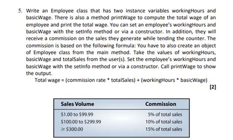 Solved 5 Write An Employee Class That Has Two Instance