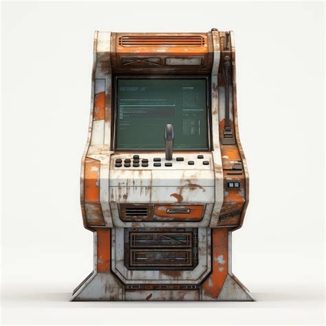 Premium Ai Image Illustration Abandoned Arcade Machine And Rusted Showcasing Its In Engaging