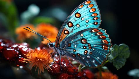 Vibrant Butterfly Wing Showcases Nature Beauty In Multi Colored