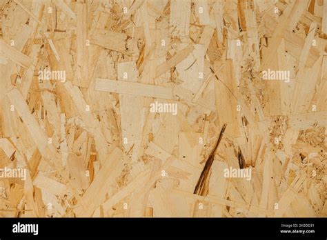 Close Up Pressed Wooden Panel Background Texture Of Oriented Strand Board Osb Wood Stock