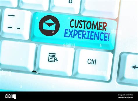 Writing Note Showing Customer Experience Business Concept For Product Of Interaction Between