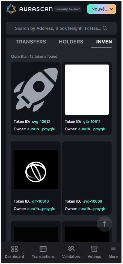 Aurascan Tokendetail Hiển Thị Các định Dạng Hình ảnh Video Audio Hoặc định Dạng 3d Của Nft