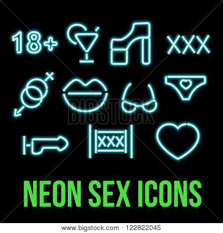 Set Blue Neon Sex Vector Photo Free Trial Bigstock