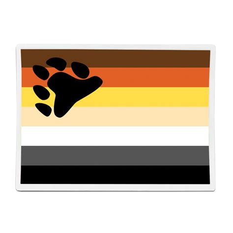 Bear Pride Rectangle Vinyl Waterproof Sticker Uk