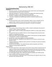 Astronomy HW Docx Astronomy HW Ch The Formation Of StarsDefinitions Free Fall