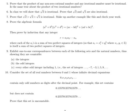 Solved 5 Prove That The Product Of Any Non Zero Rational