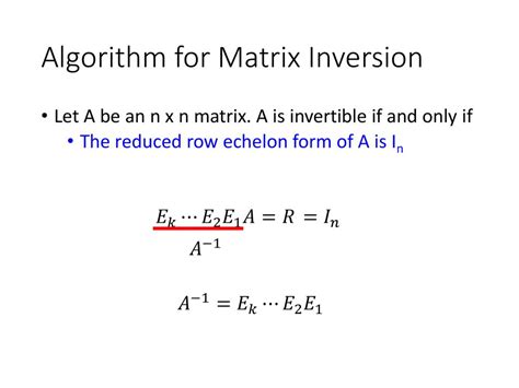 Inverse Of A Matrix Hung Yi Lee Textbook Chapter 23 24 Outline Ppt Download