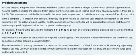 solved assume that you are given a text file named