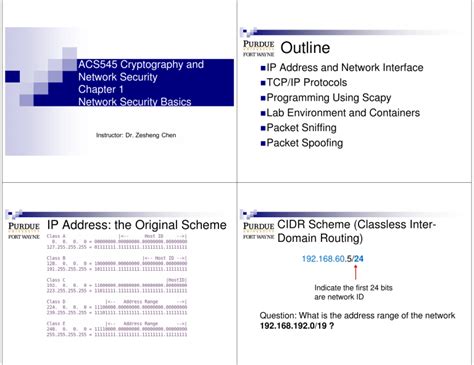 Network Security Basics IP TCP IP Scapy Sniffing Spoofing