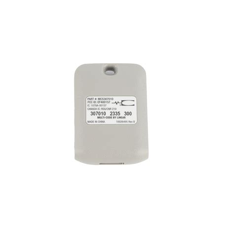 Linear Mcs307010 300 Mhz 10 Dip Switch 1 Button Multi Code Mini Key