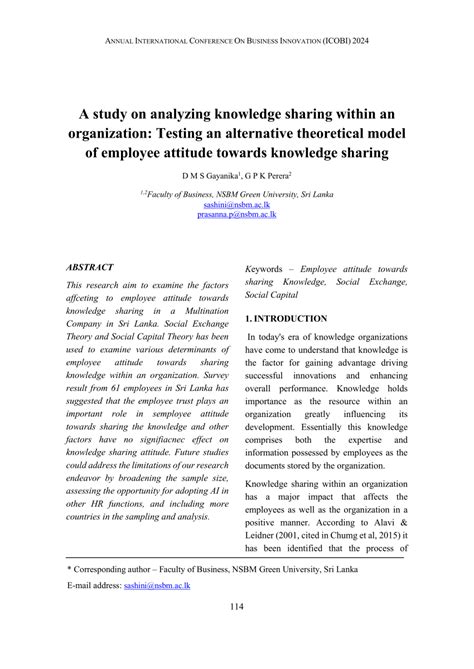 Pdf A Study On Analyzing Knowledge Sharing Within An Organization