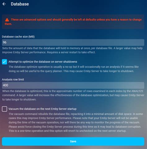 performance tweaks tutorials and guides emby community