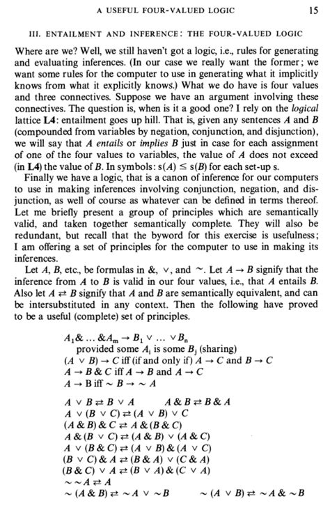 How Does Implication Work In Belnaps Four Valued Logic Mathematics