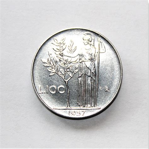 Vintage 1957 Italian 100 Lire Silver Coin Rare Collectible Repubblica